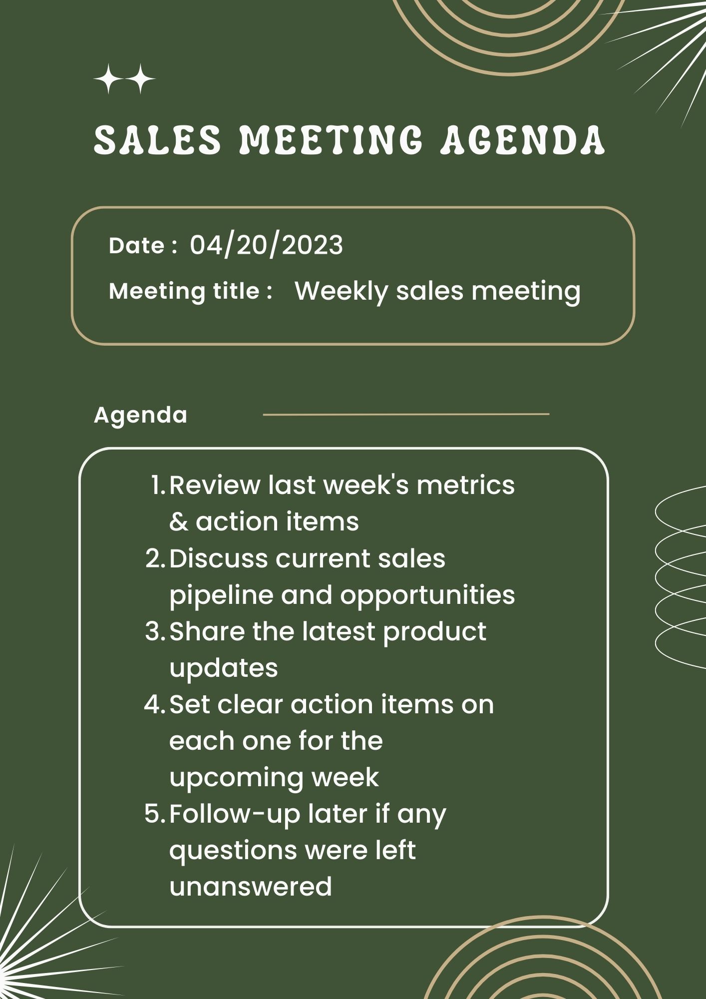 How to Run a Sales Meeting under 20 minutes